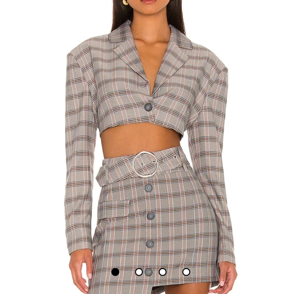 For Love And Lemons | Jackets & Coats | For Love Lemons Plaid Cropped ...